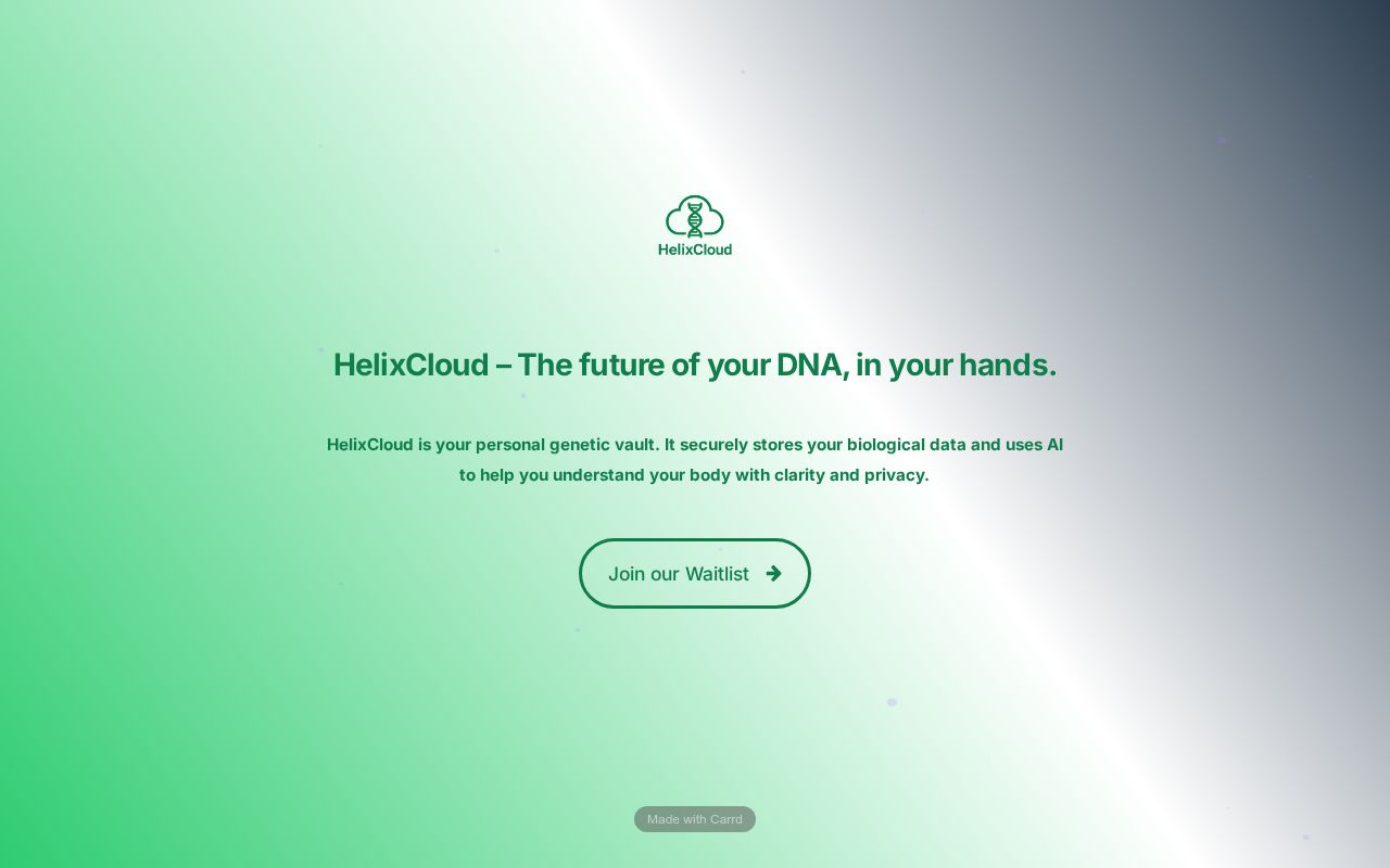 HelixCloud welcome
